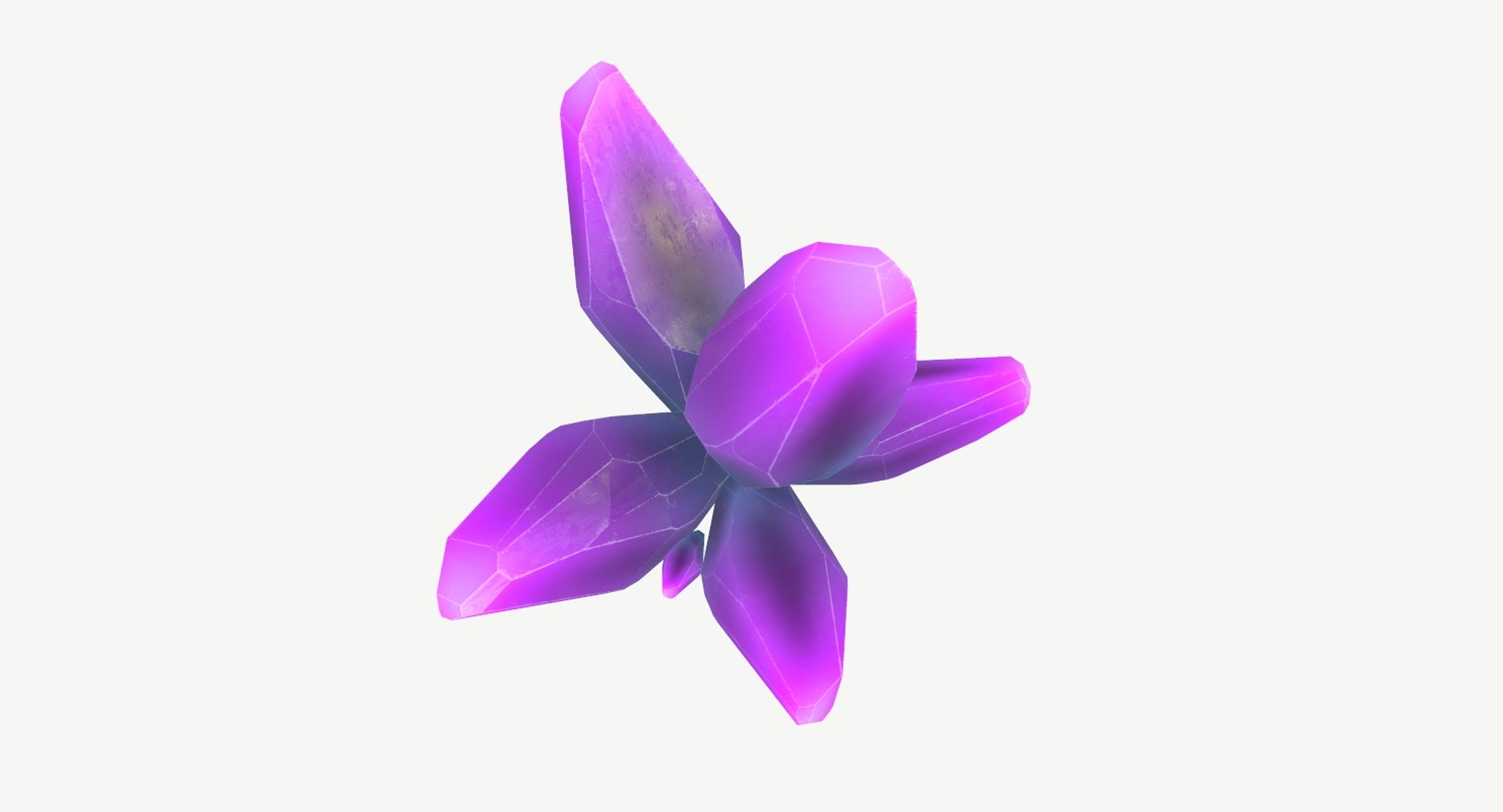 3D Purple Crystals Model - TurboSquid 1392500