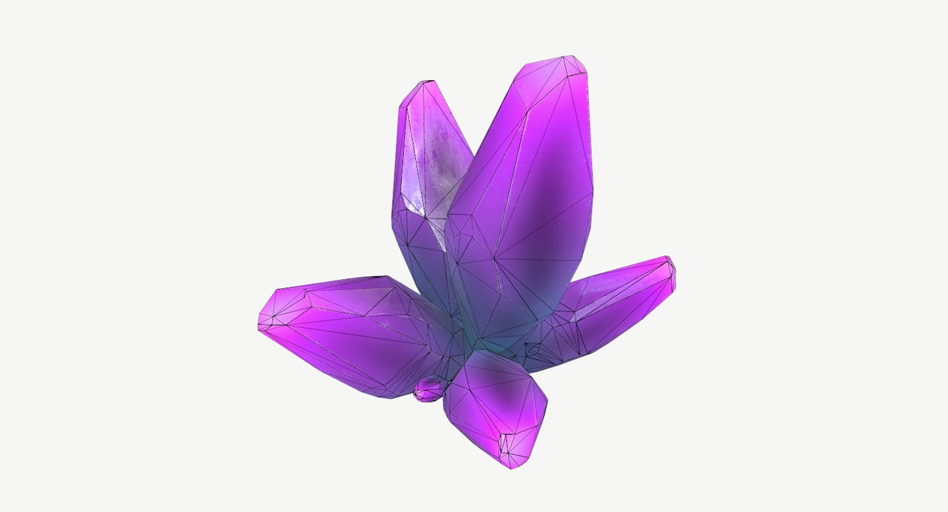 3D Purple Crystals Model - TurboSquid 1392500