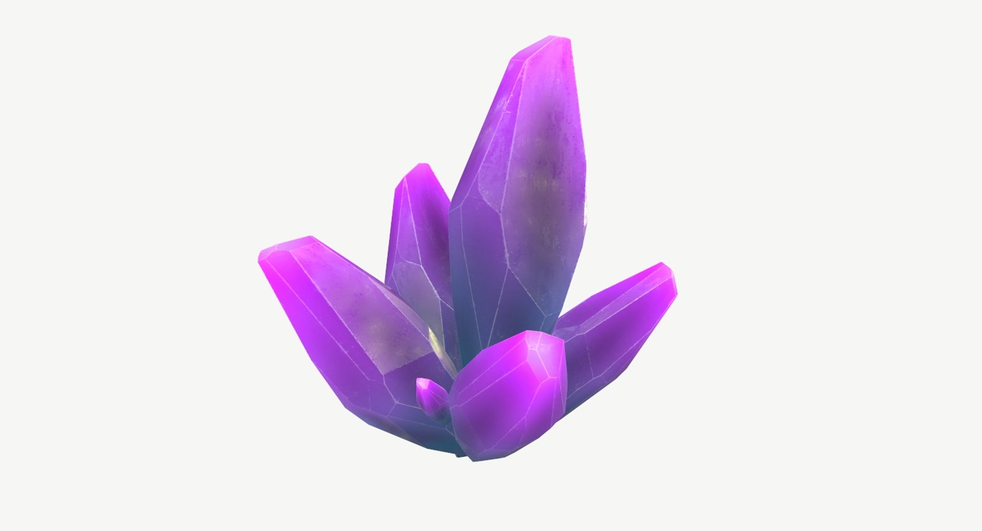 3D Purple Crystals Model - TurboSquid 1392500