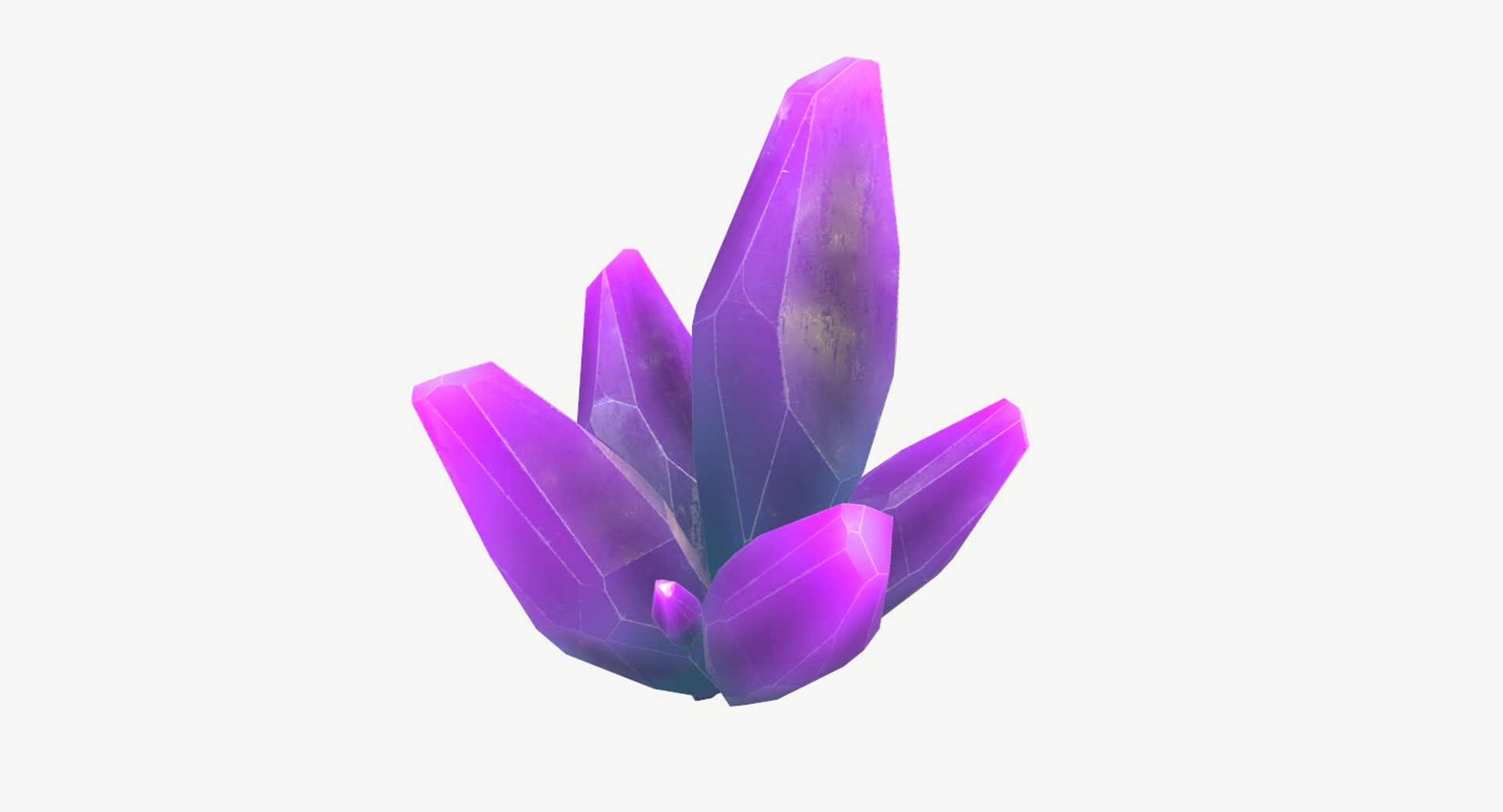 3D Purple Crystals Model - TurboSquid 1392500