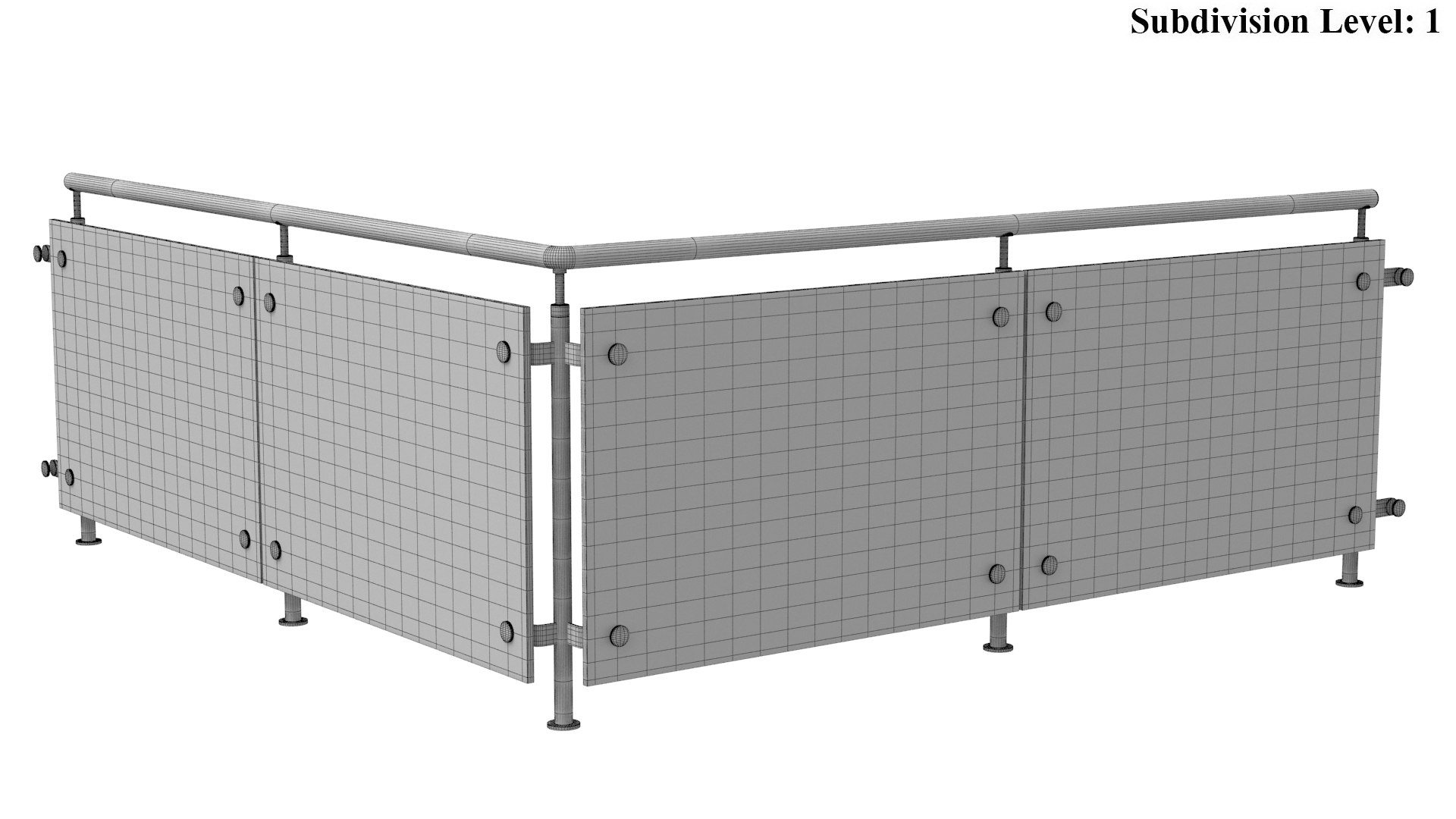 Detailed Glass Handrail Options Model - TurboSquid 2159192