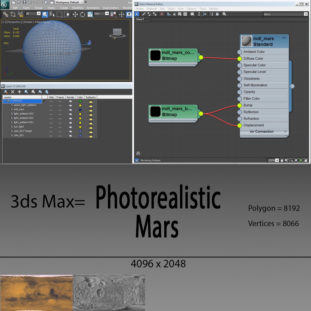 3d Model Realistic Mars