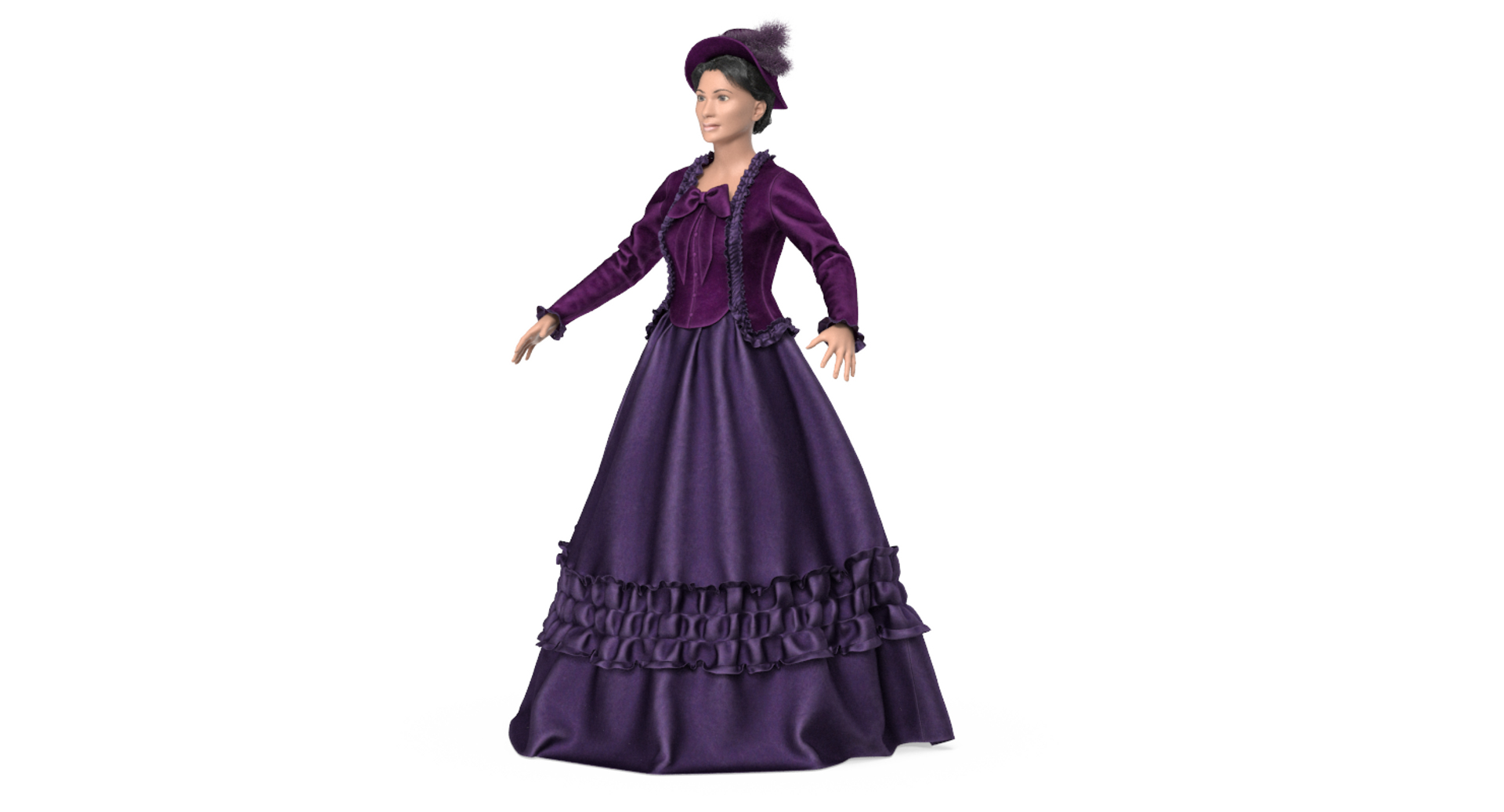 Lady Victorian Age 3D Model - TurboSquid 1330467