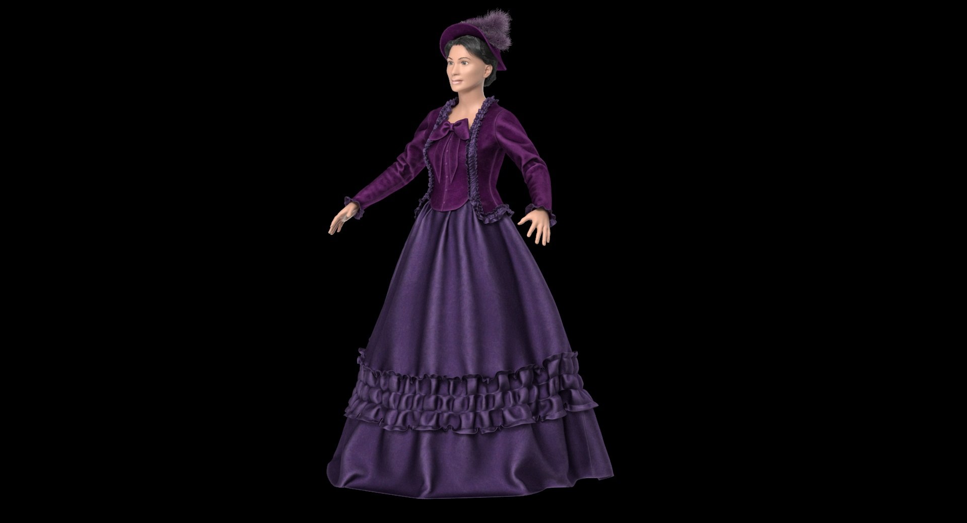 Lady Victorian Age 3D Model - TurboSquid 1330467