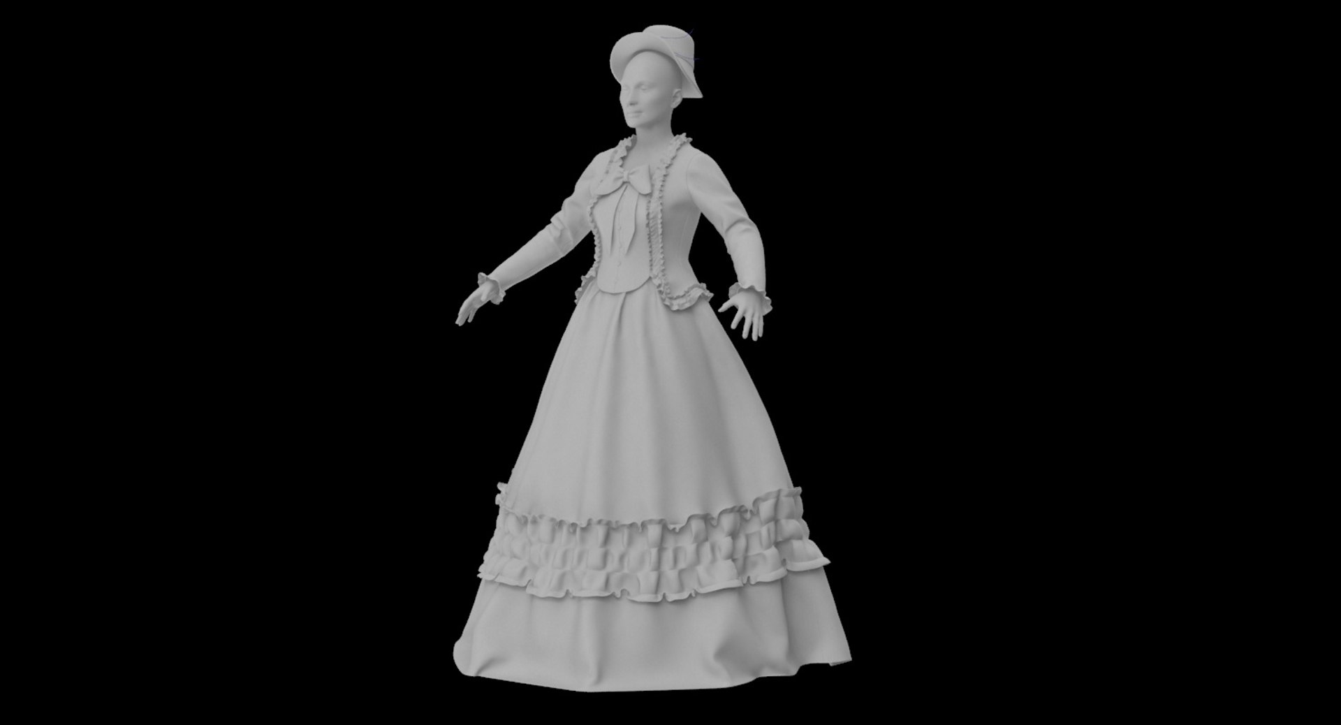 Lady Victorian Age 3D Model - TurboSquid 1330467