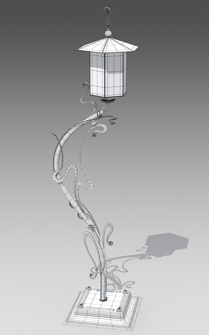 3d Model Wrought Iron Lamp