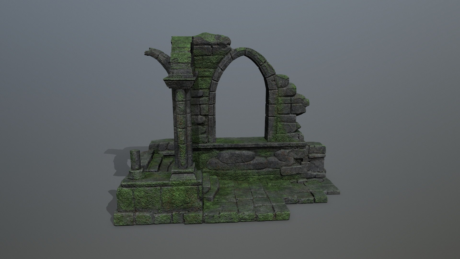 3D Ruin Gate - TurboSquid 2375030