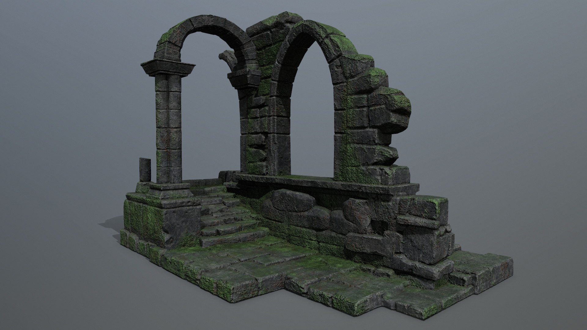 3D Ruin Gate - TurboSquid 2375030