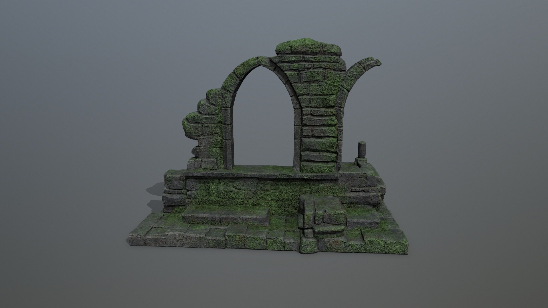 3D Ruin Gate - TurboSquid 2375030