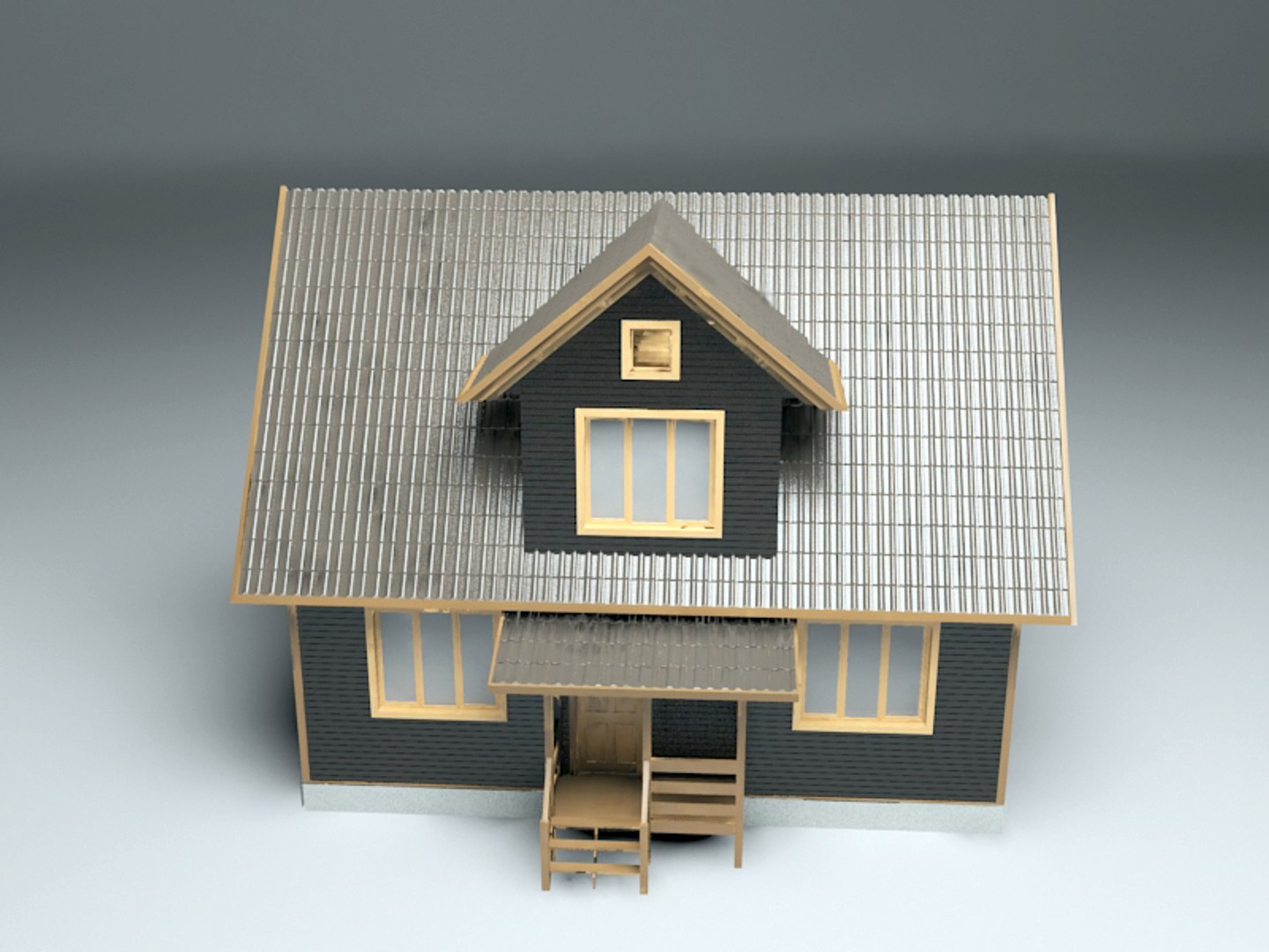 3d Realistic Country House Model