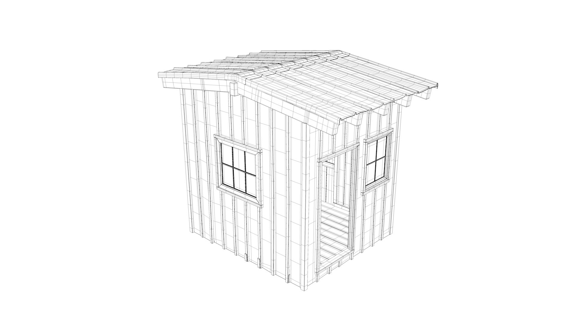 Wooden Shed 3D Model - TurboSquid 2286239
