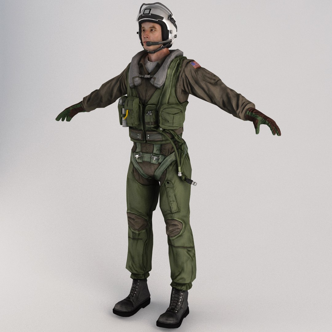 3d Military Pilot V3 Static
