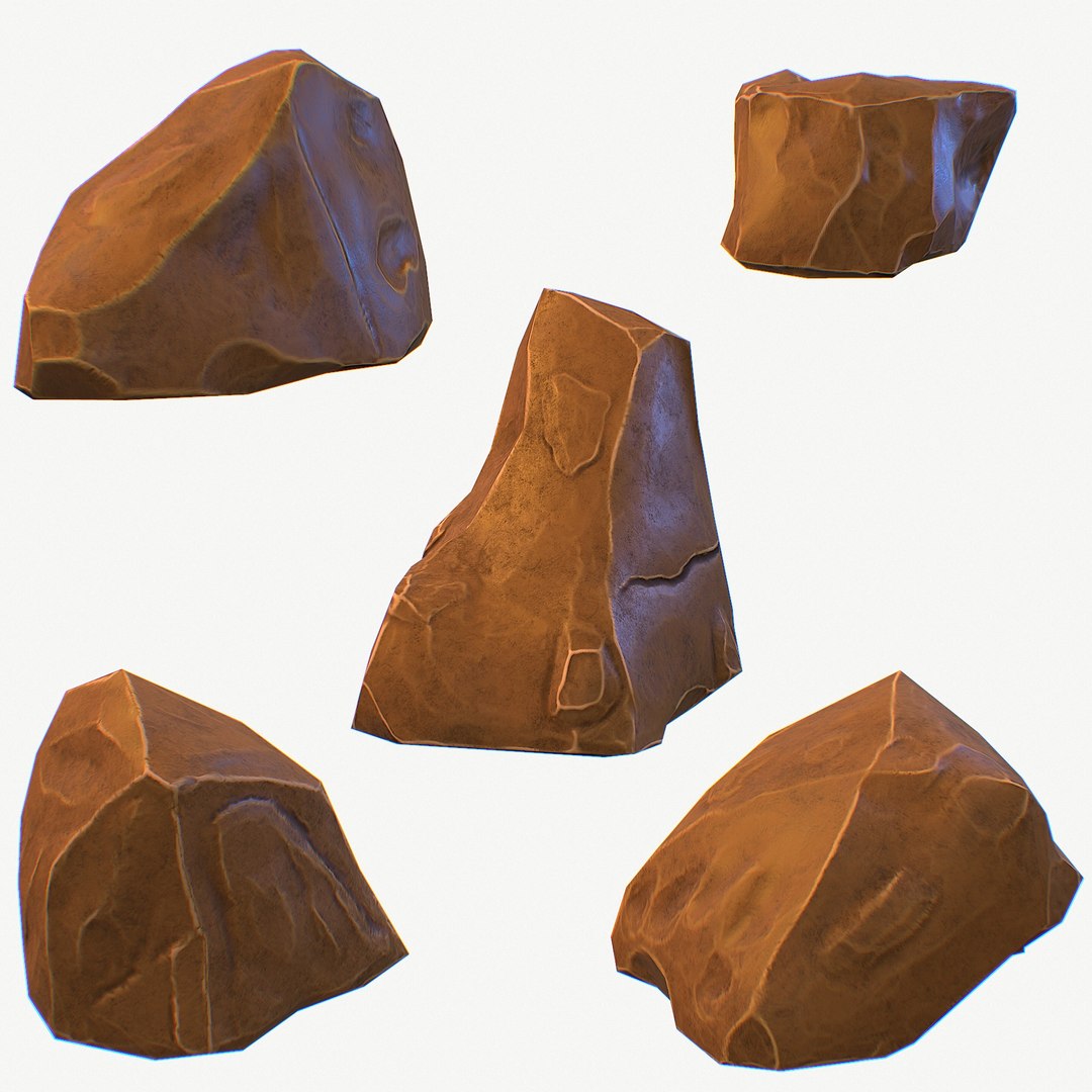 Cartoon Rock Pack 3D Model - TurboSquid 1389166