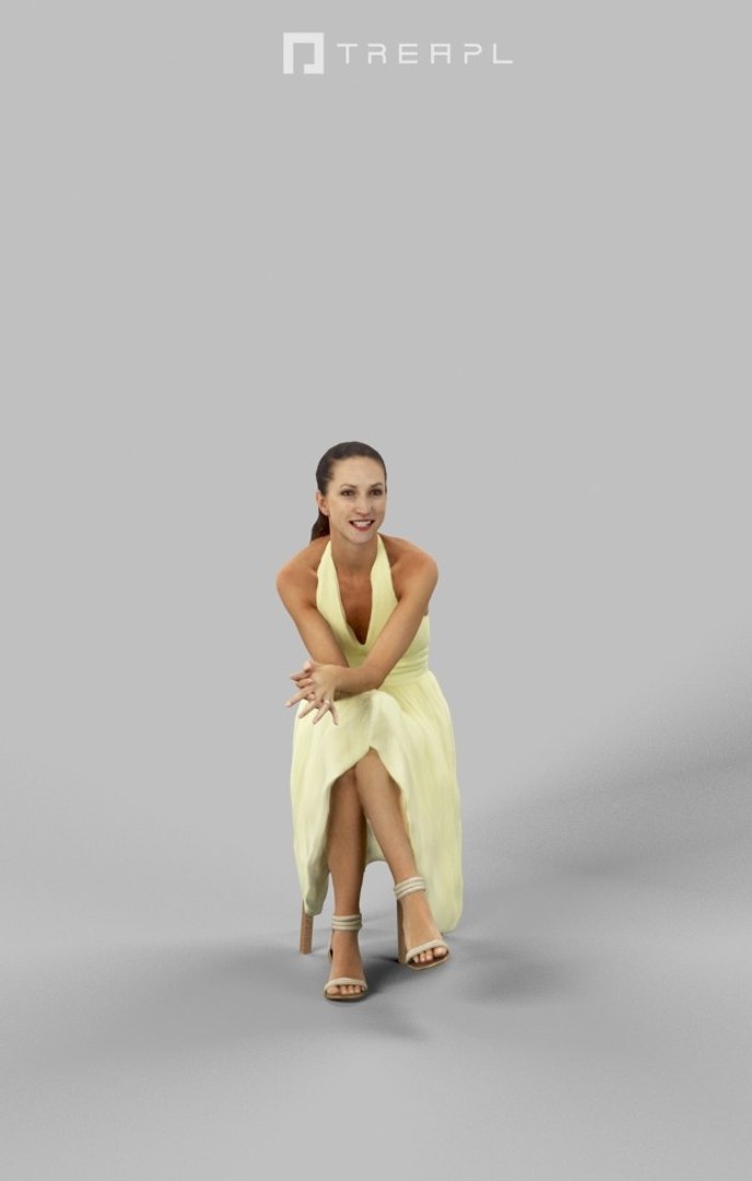 3D Michelle Fancy Dress - TurboSquid 1375359