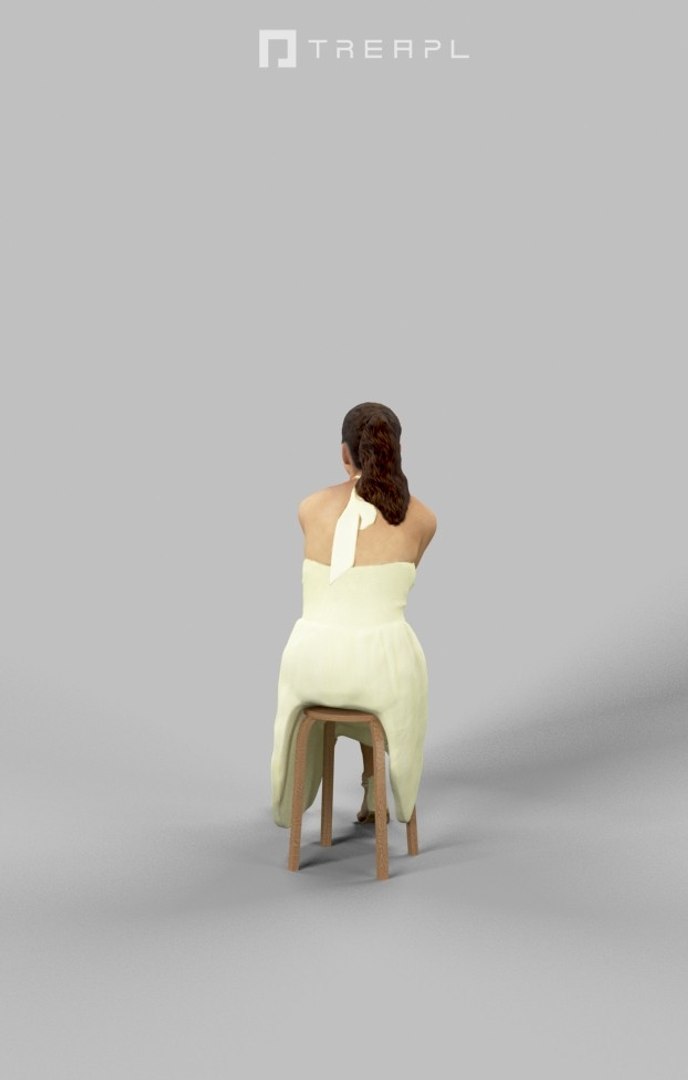 3D Michelle Fancy Dress - TurboSquid 1375359