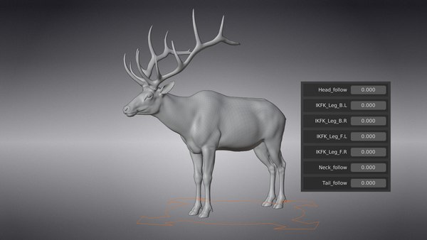 3D Male Elk Animated model - TurboSquid 1966149
