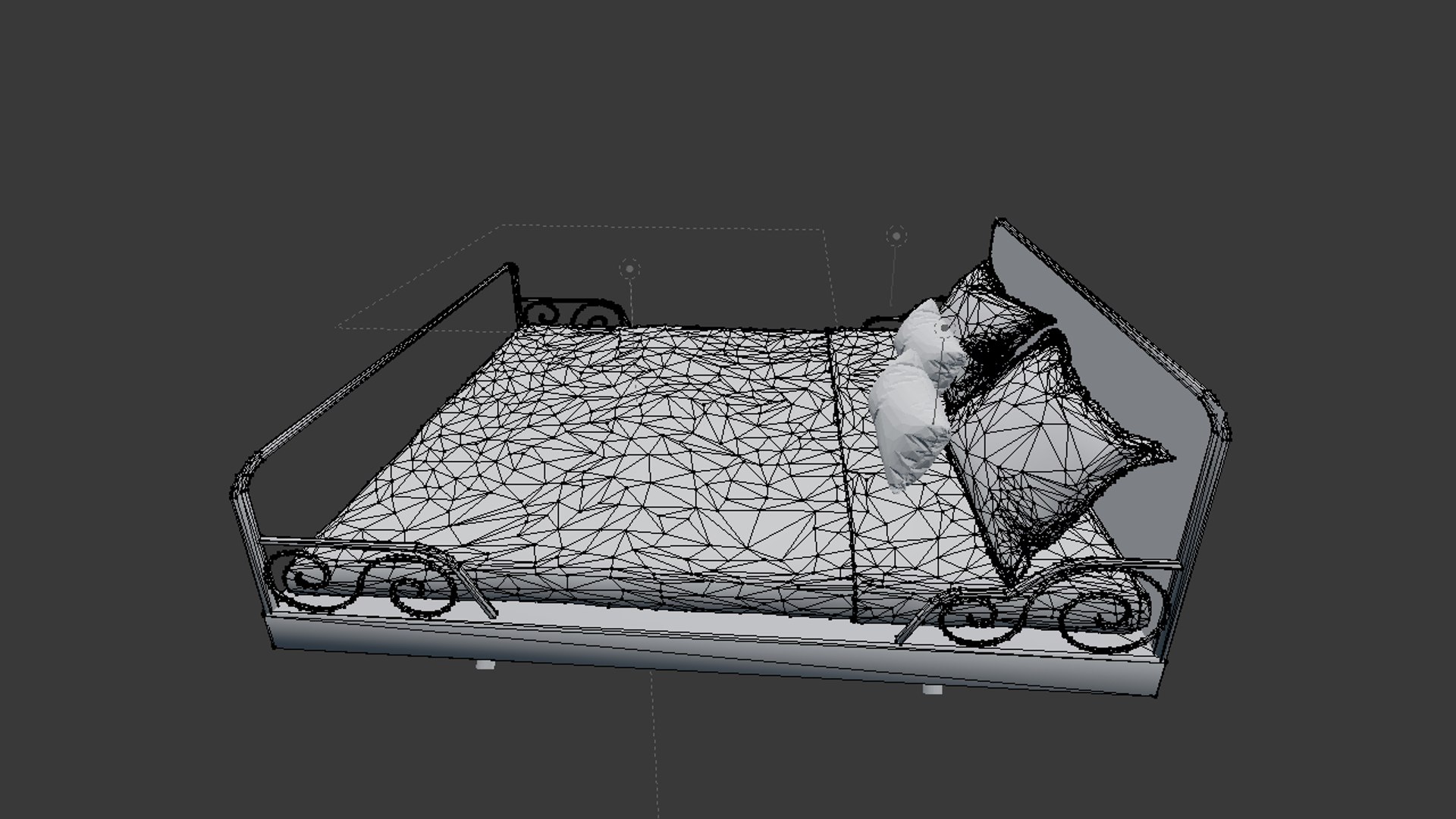 Realistic bed model - TurboSquid 1353713