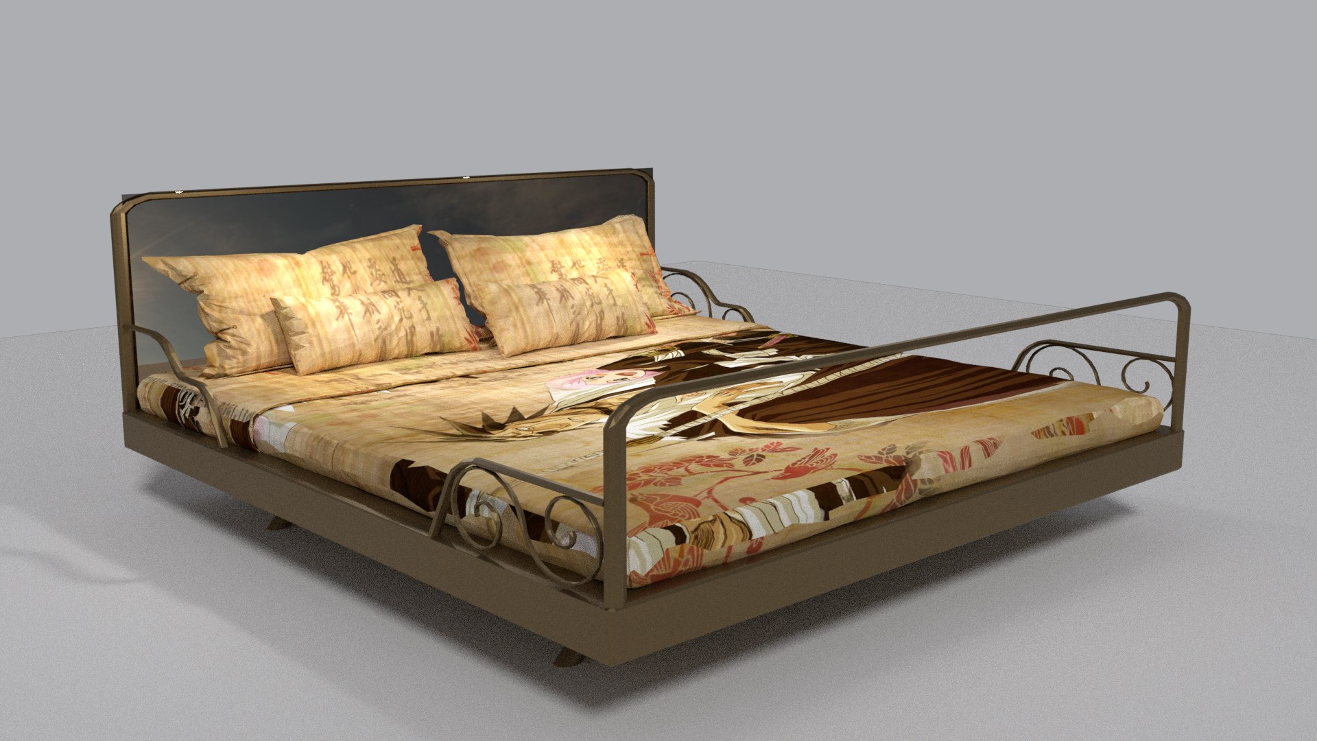 Realistic bed model - TurboSquid 1353713