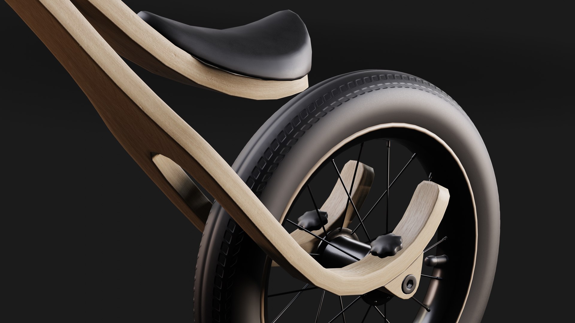 Wooden Balance Bike 3D Model - TurboSquid 1980857