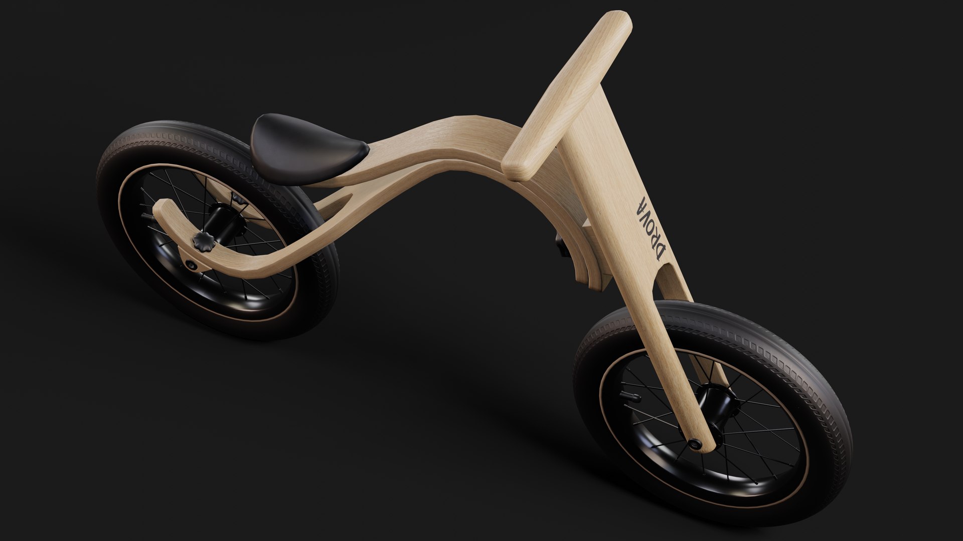 Wooden Balance Bike 3D Model - TurboSquid 1980857