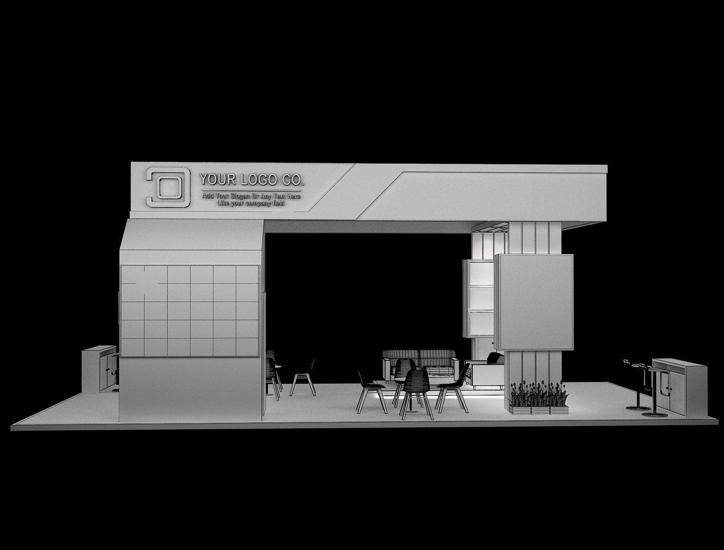 Booth Exhibition Stand A631 3D Model - TurboSquid 1982537