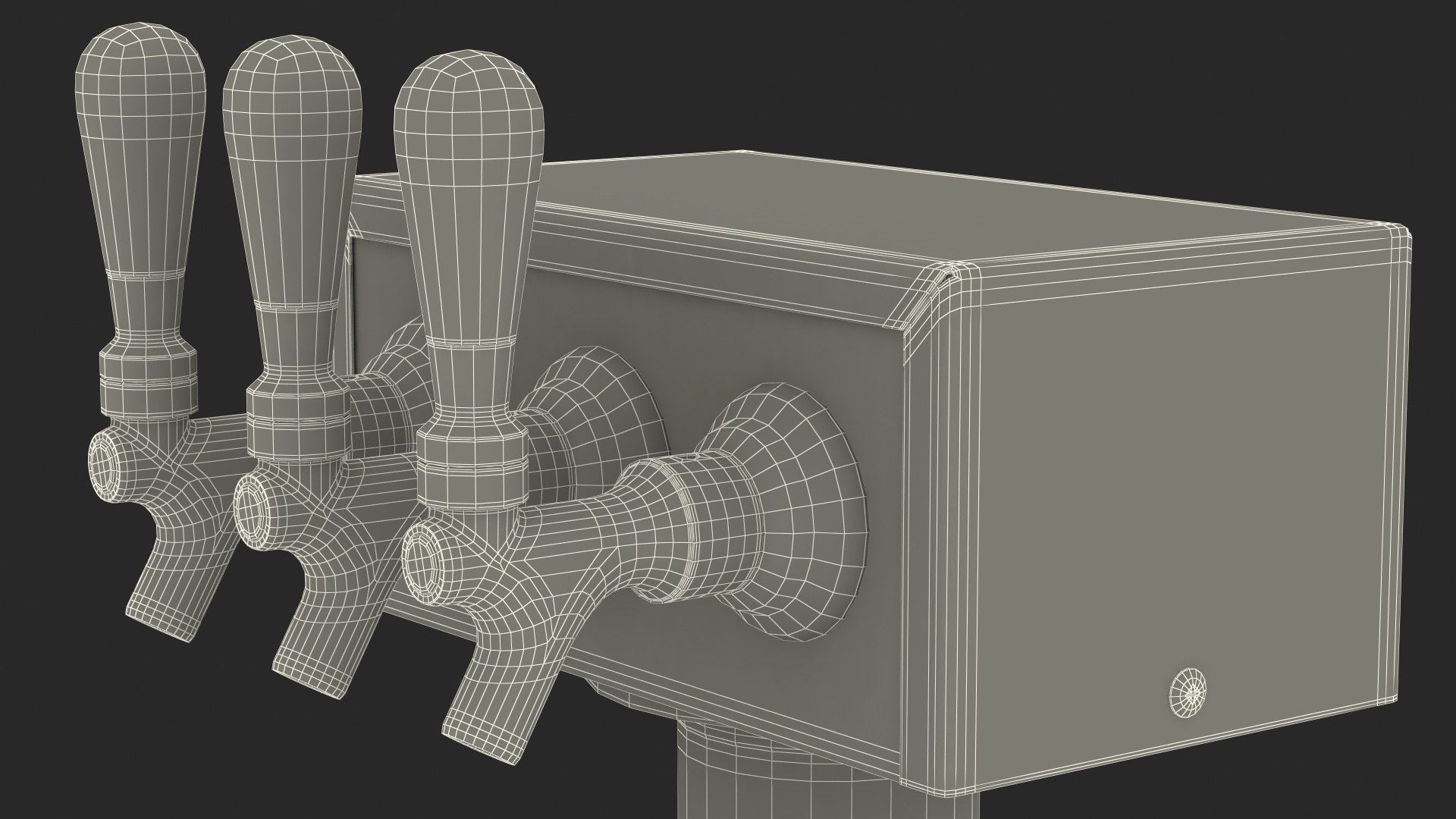 Triple Faucet Beer Tower Model - TurboSquid 1630863