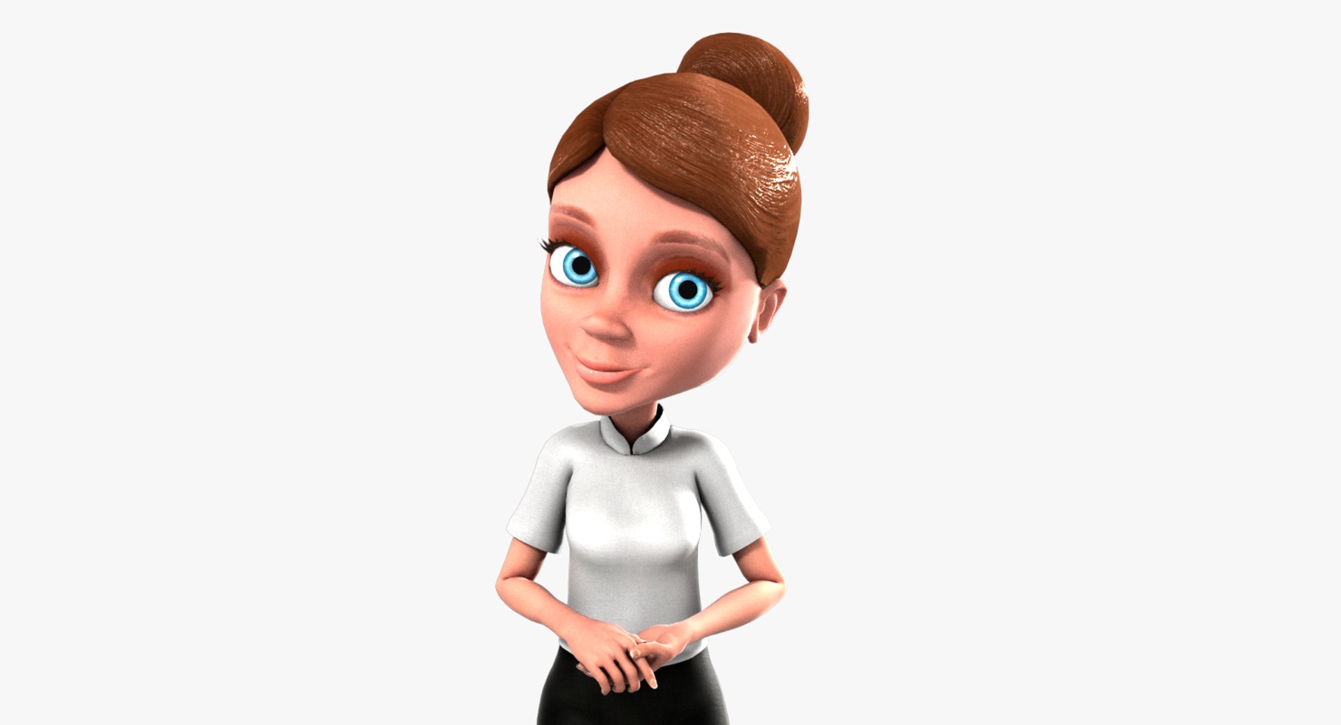 3d Model Office Girl Animation