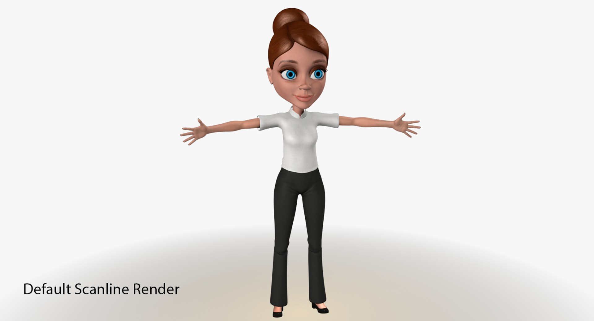 3d Model Office Girl Animation