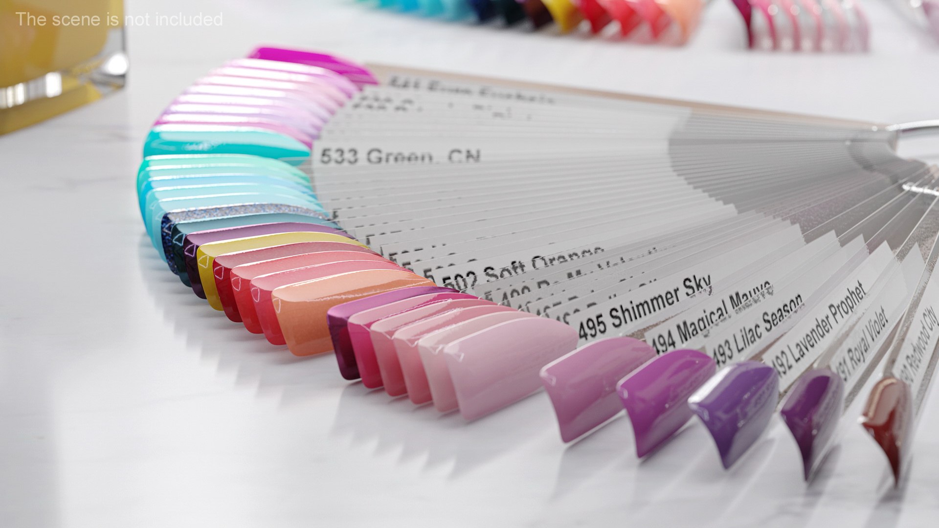 3D Fan Nail Polish Color Display Model - TurboSquid 1979283