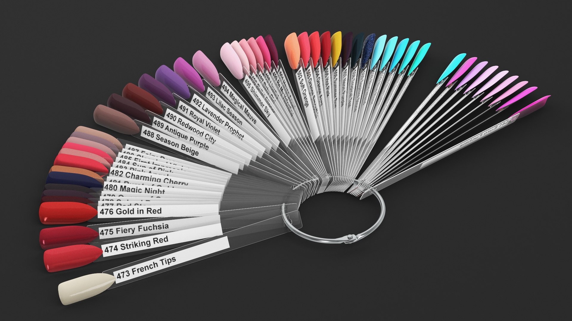 3D Fan Nail Polish Color Display Model - TurboSquid 1979283