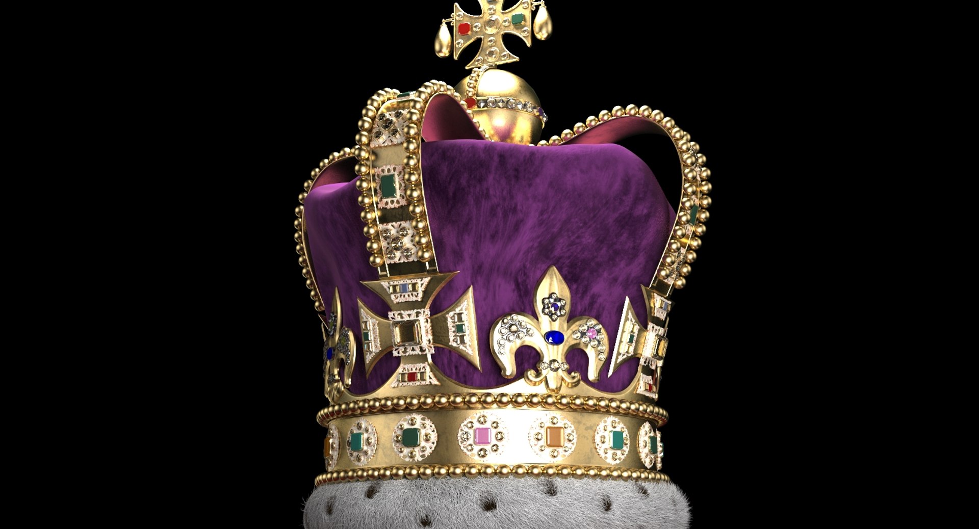 3D St Edward Crown Model - TurboSquid 1289265