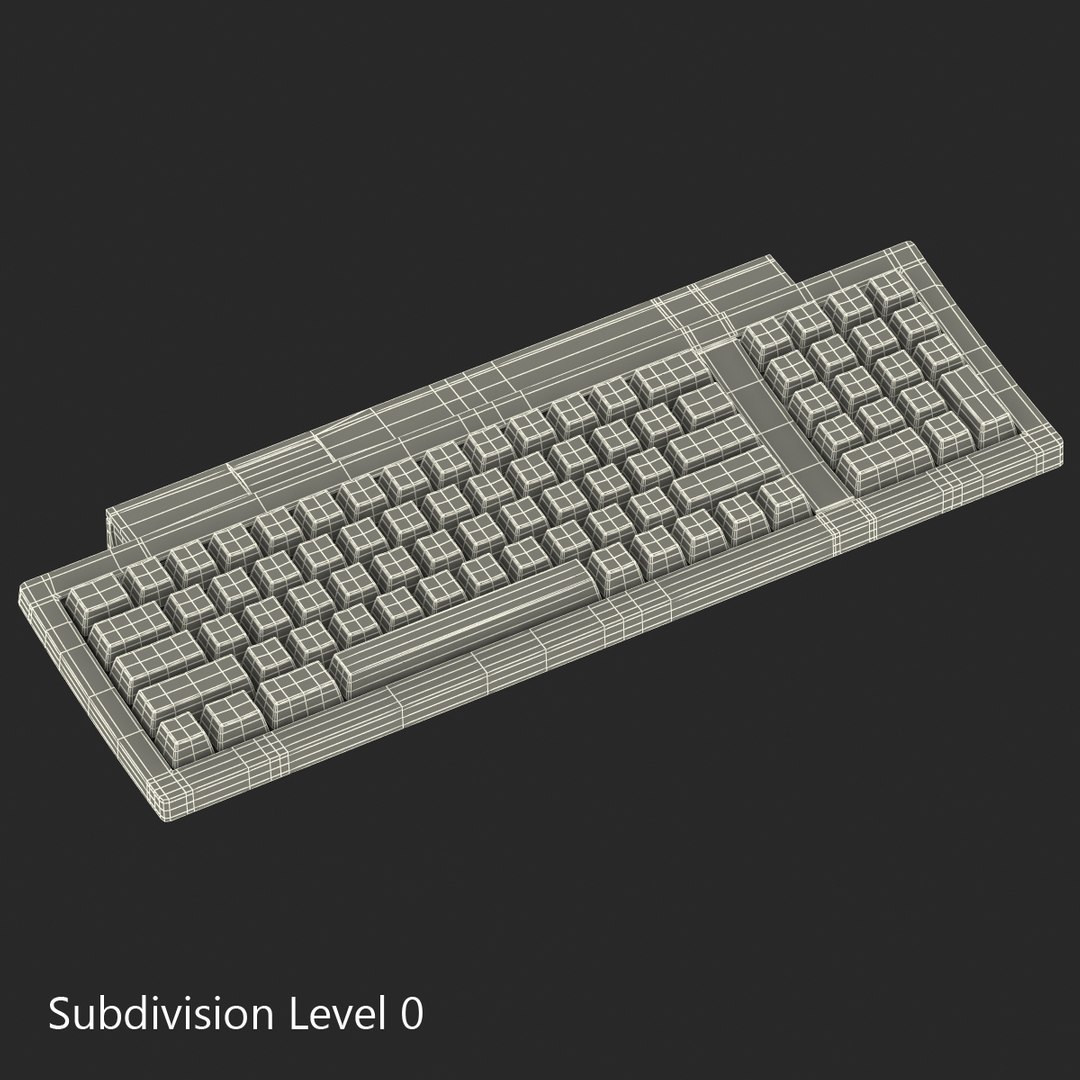 3d model apple keyboard ii