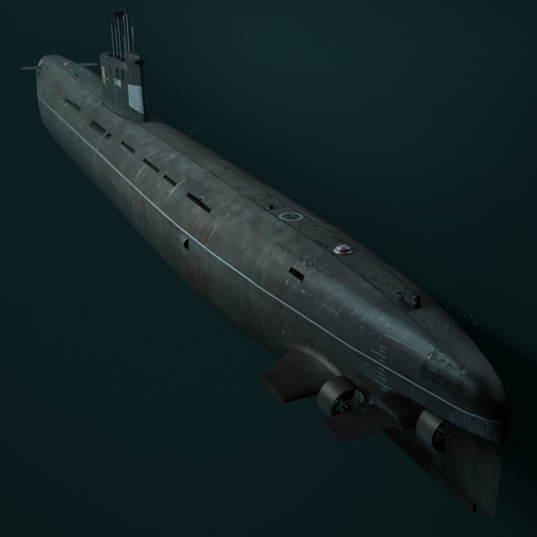 3d Tango Class Attack Submarine Model