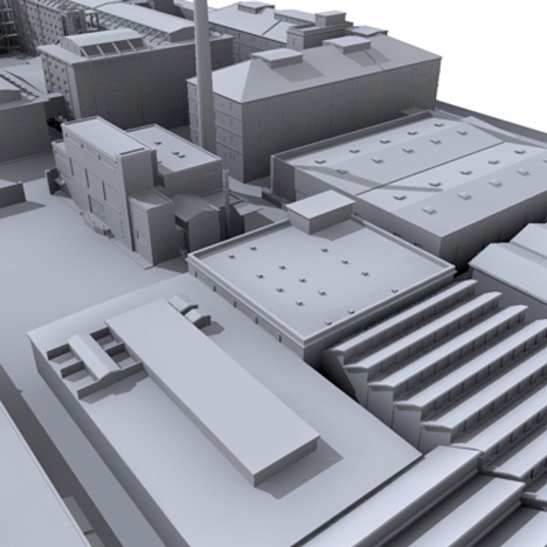 3d industrial buildings model