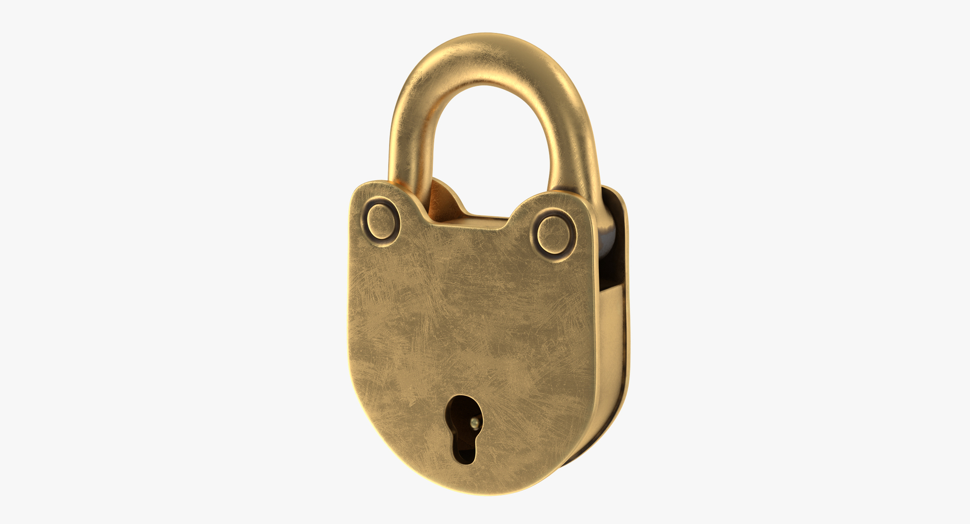 3D Vintage Brass Padlock - TurboSquid 1230203