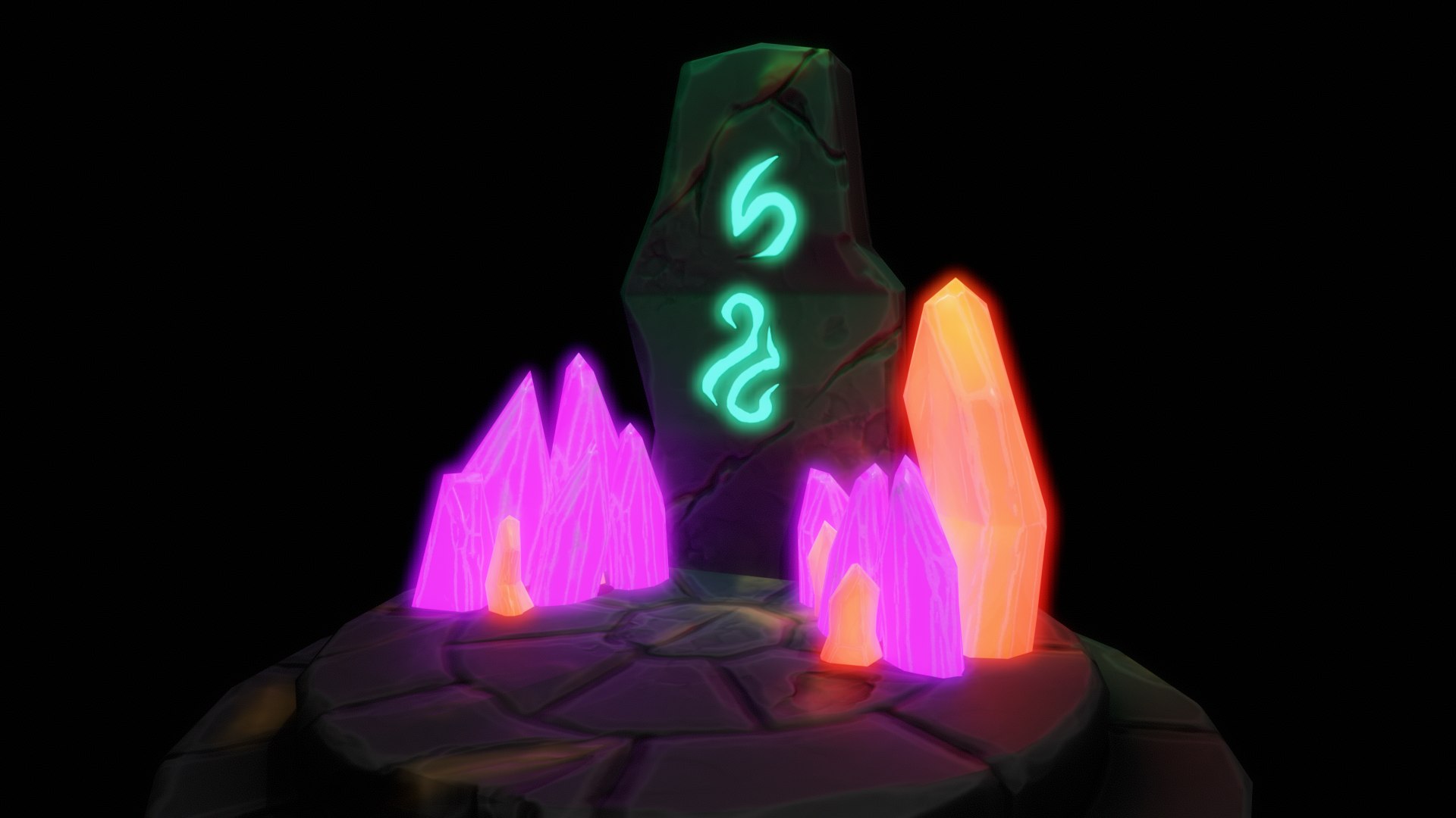 3D Model Stylized Runestone Crystal Model - TurboSquid 2054707