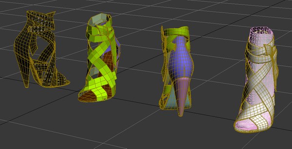 heel rivet ribbon 3d model