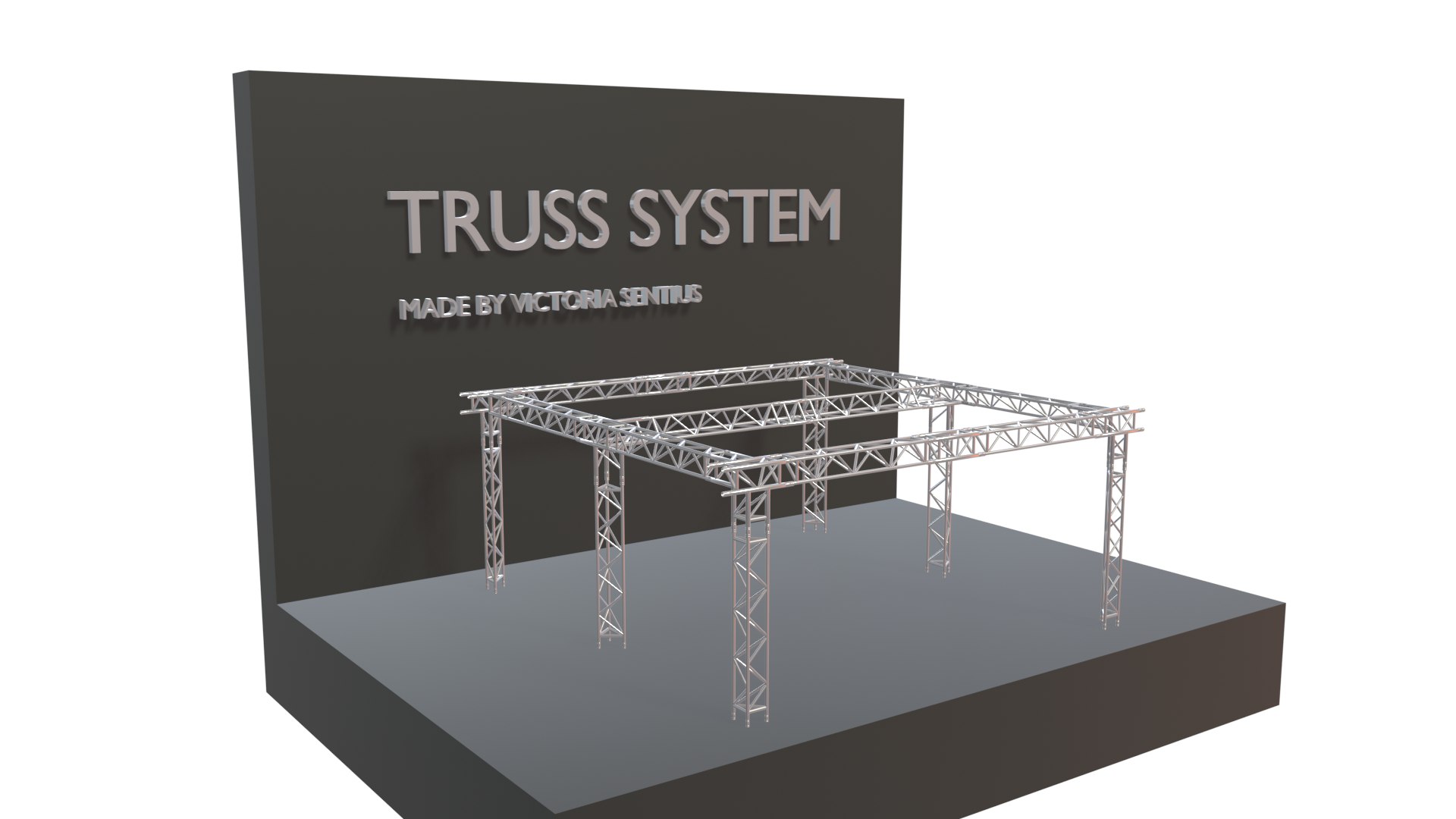 Truss System 3D Model - TurboSquid 2134839