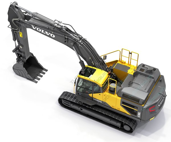 3d hydraulic excavator ec380el model