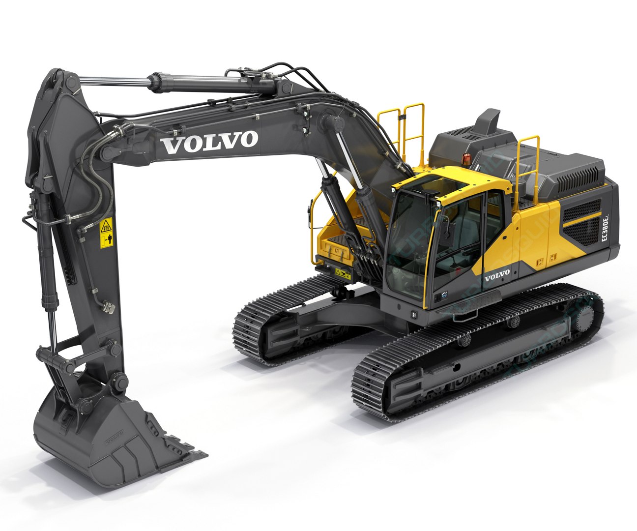 3d hydraulic excavator ec380el model