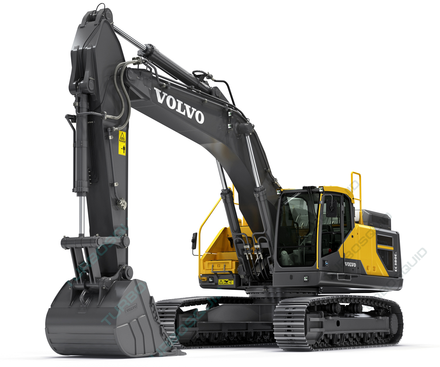 3d hydraulic excavator ec380el model