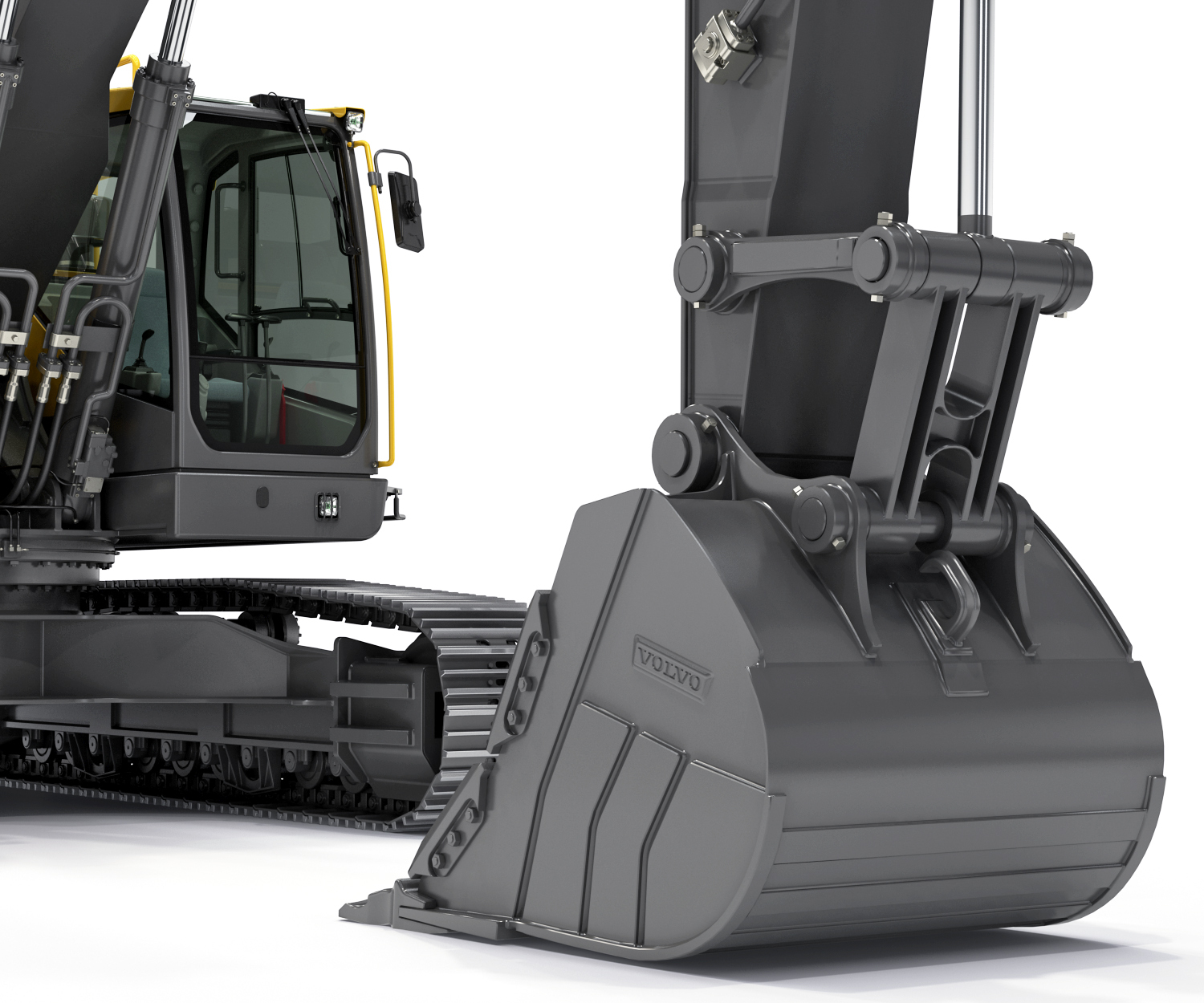 3d hydraulic excavator ec380el model