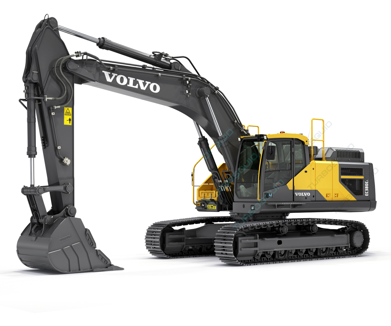 3d hydraulic excavator ec380el model