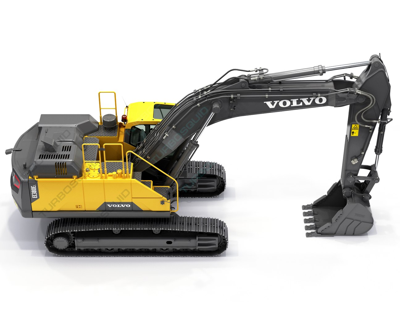 3d hydraulic excavator ec380el model