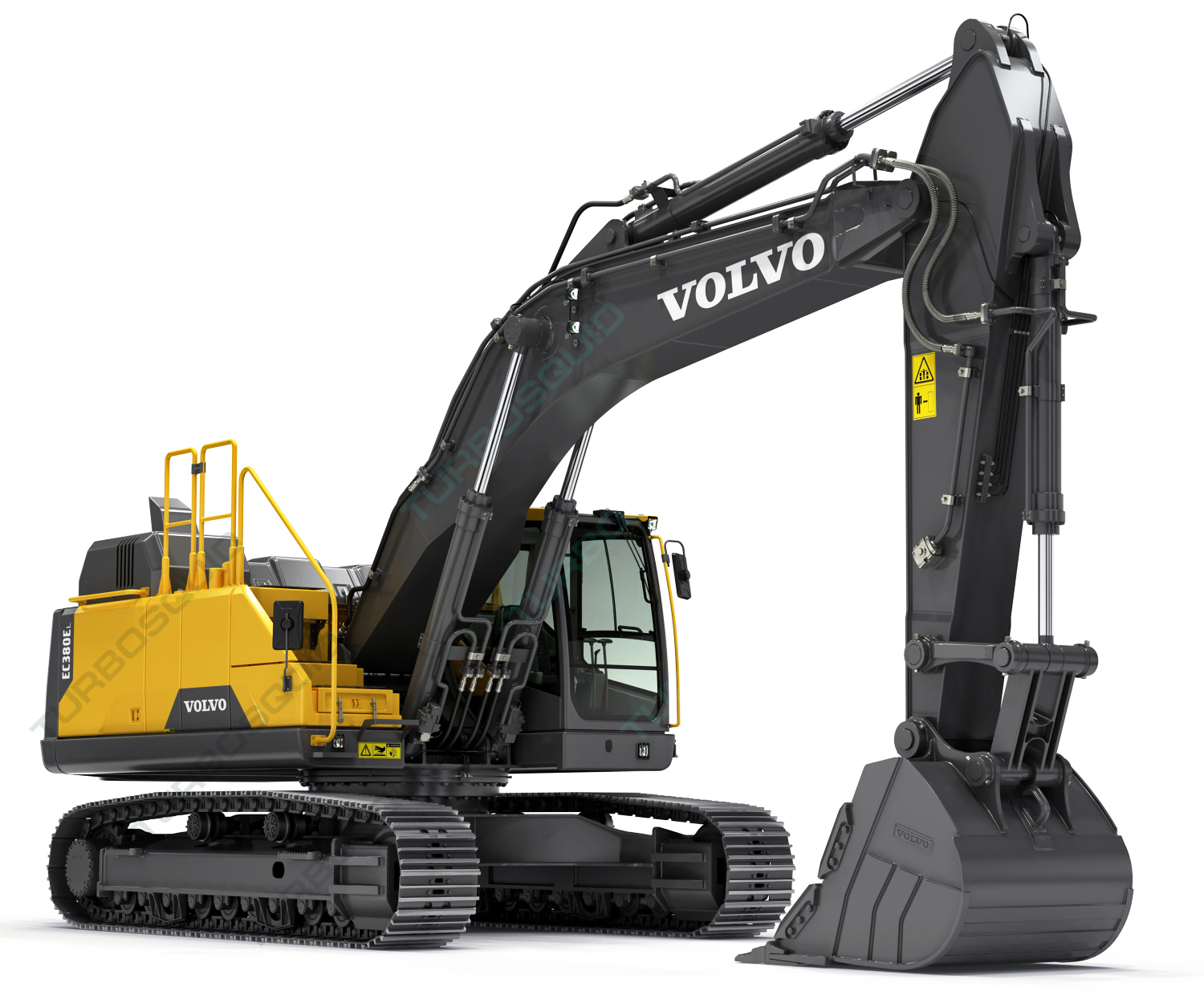 3d hydraulic excavator ec380el model