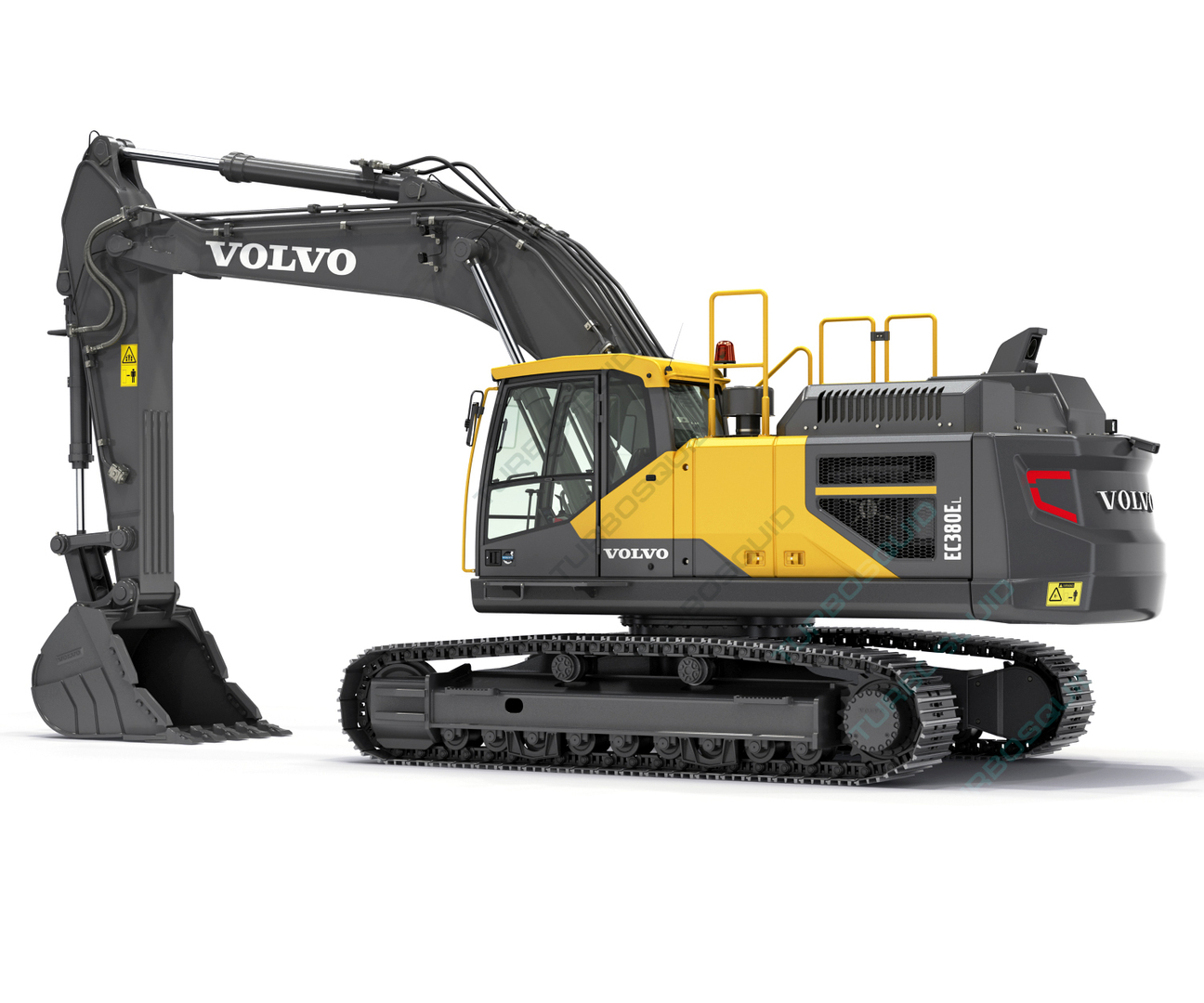 3d hydraulic excavator ec380el model