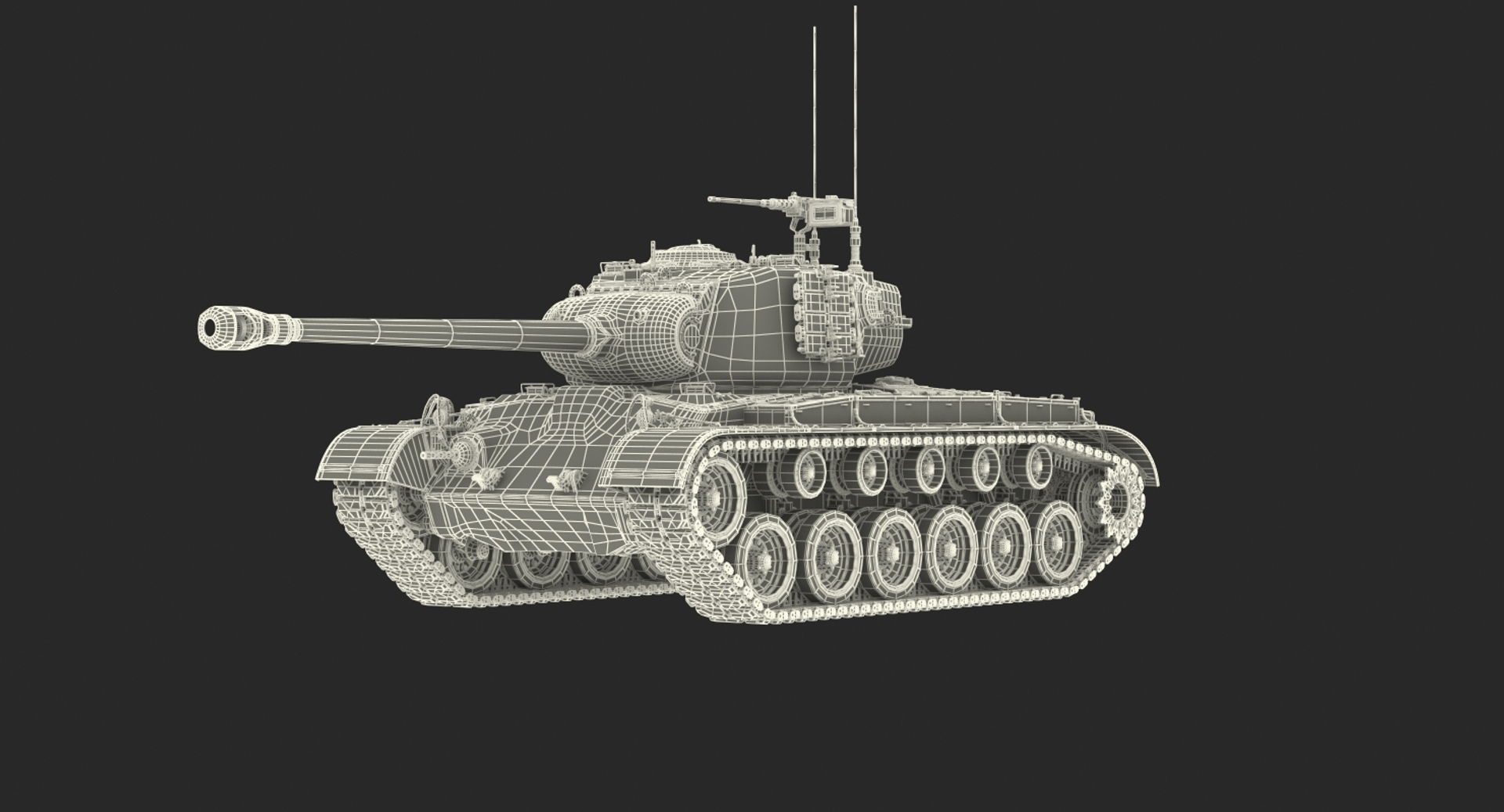 M26 Heavy Tank Pershing 3D Model - TurboSquid 1314177