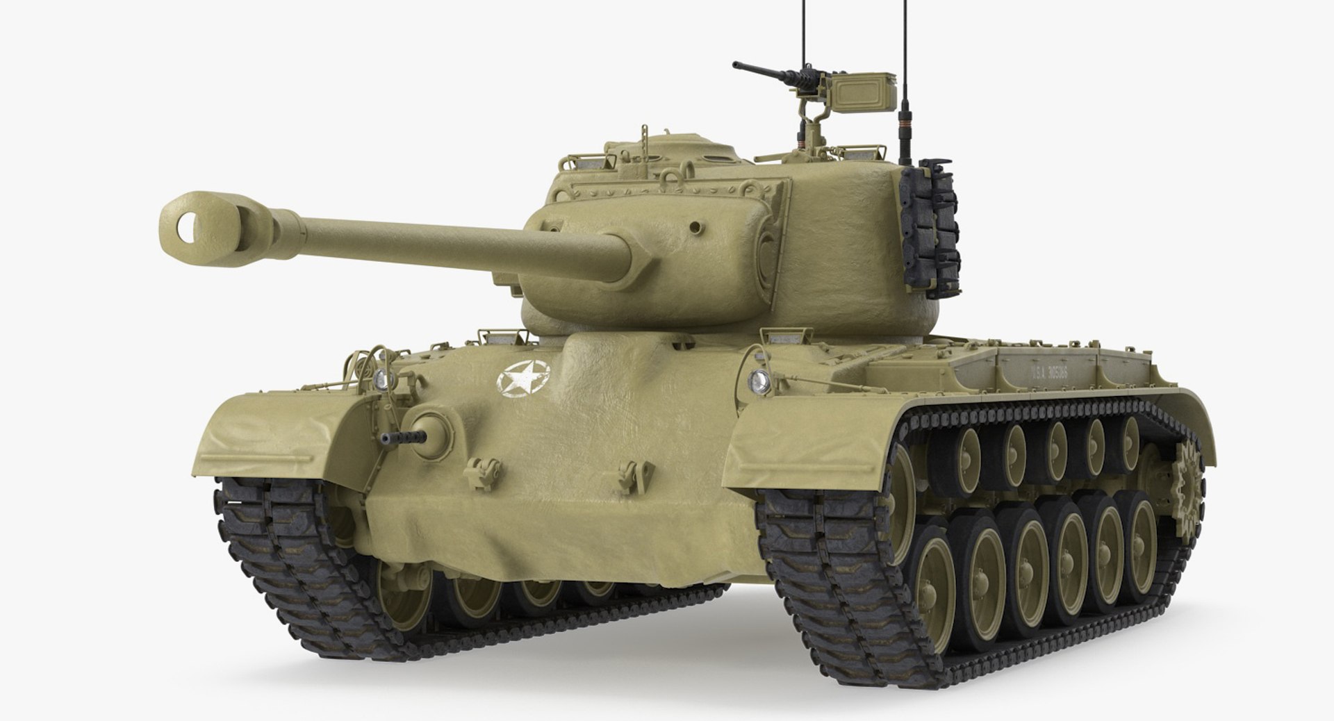 M26 heavy tank pershing 3D model - TurboSquid 1314177