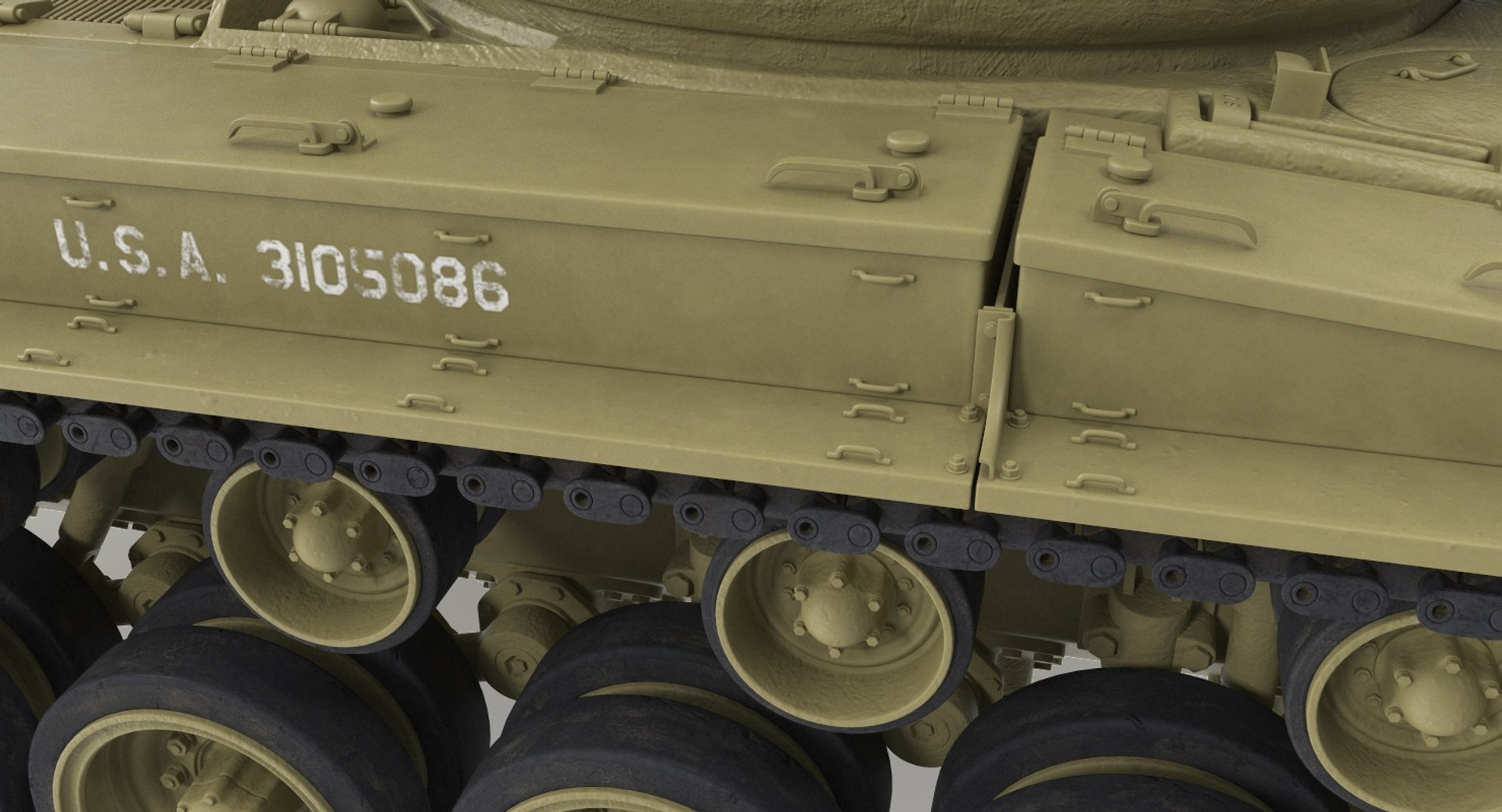 M26 Heavy Tank Pershing 3D Model - TurboSquid 1314177