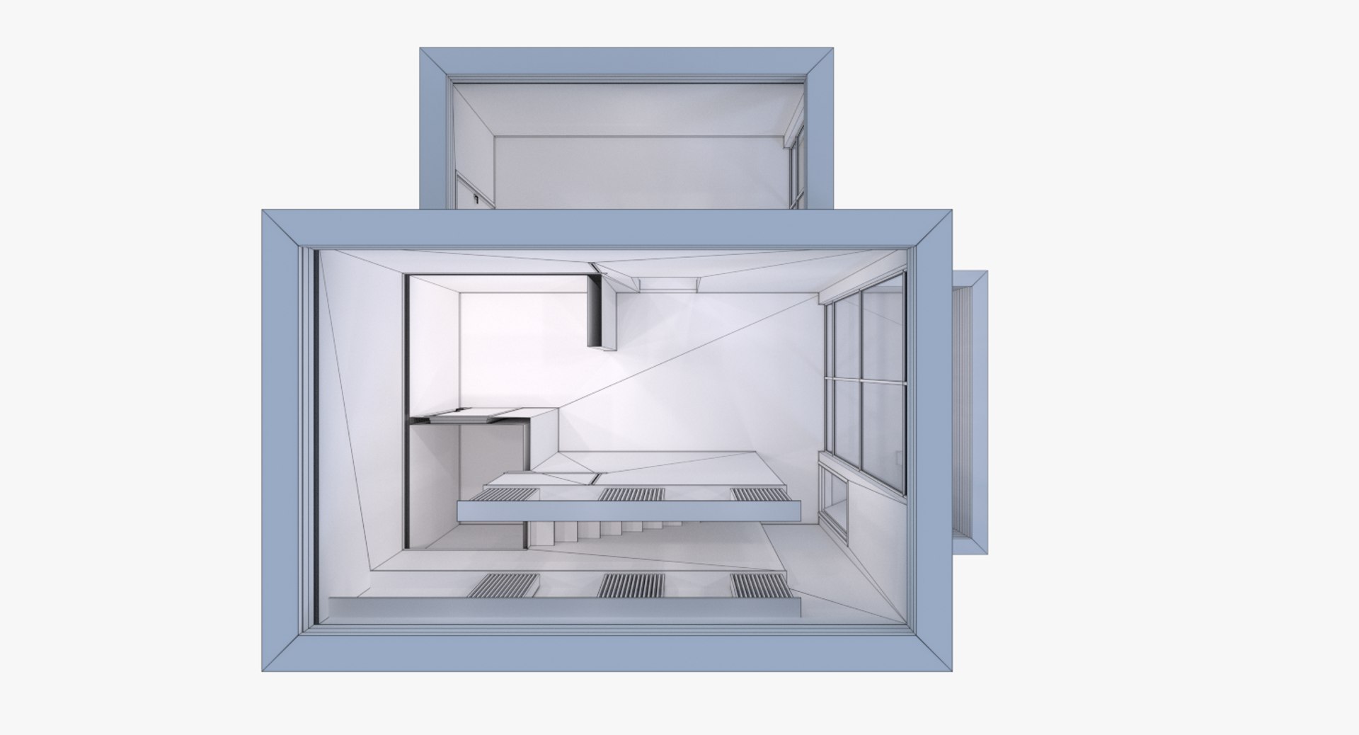 3d modern micro home interior